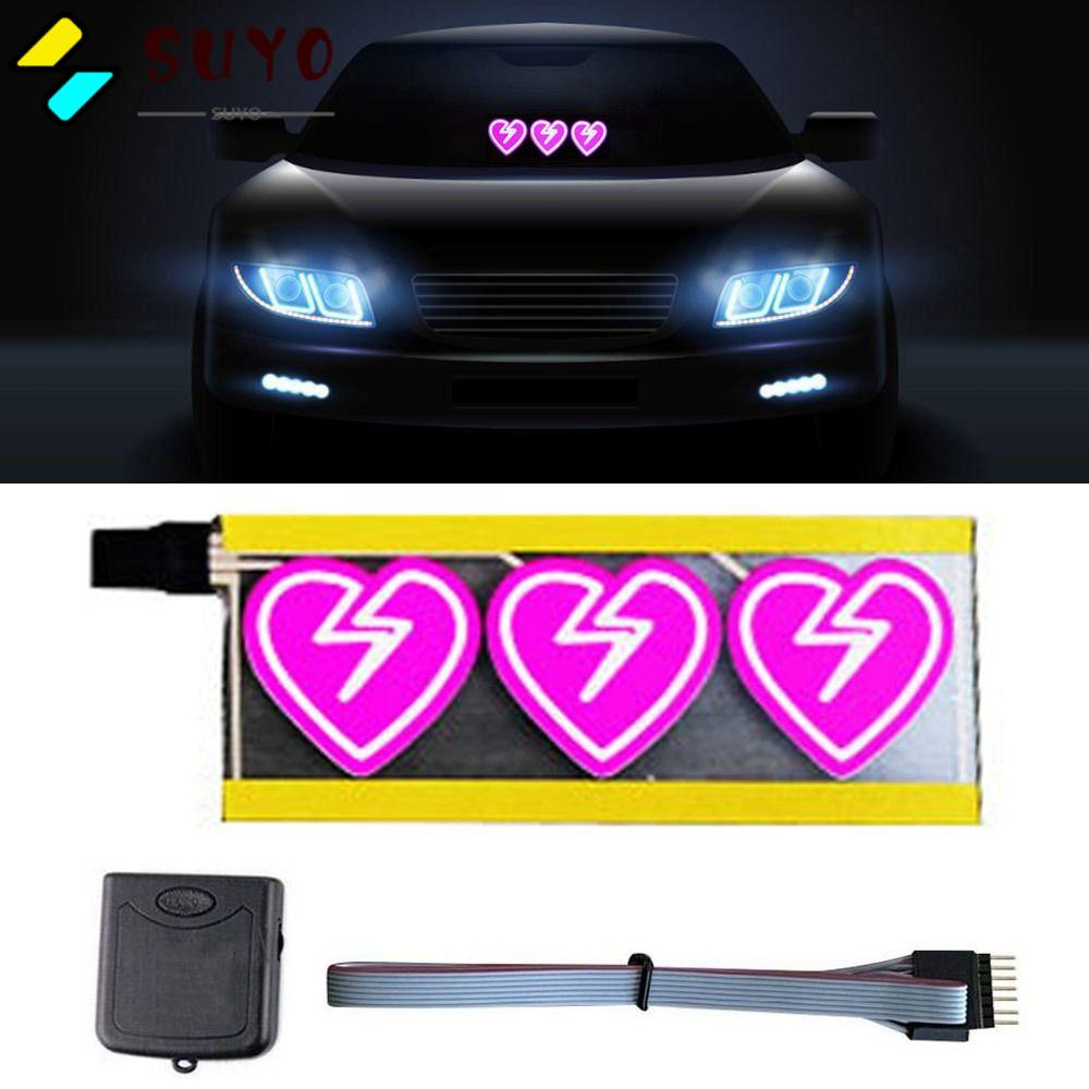 SUYO LED Car Sticker, 5 Modes Broken Heart Windshield Sticker, High ...