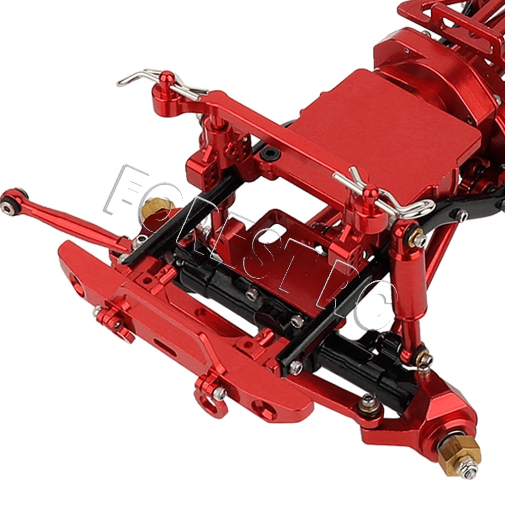 4WD Metal Full Chassis Frame Refit Kit with Front Rear Steering axle Bumper Wheels Hub Rim for ...