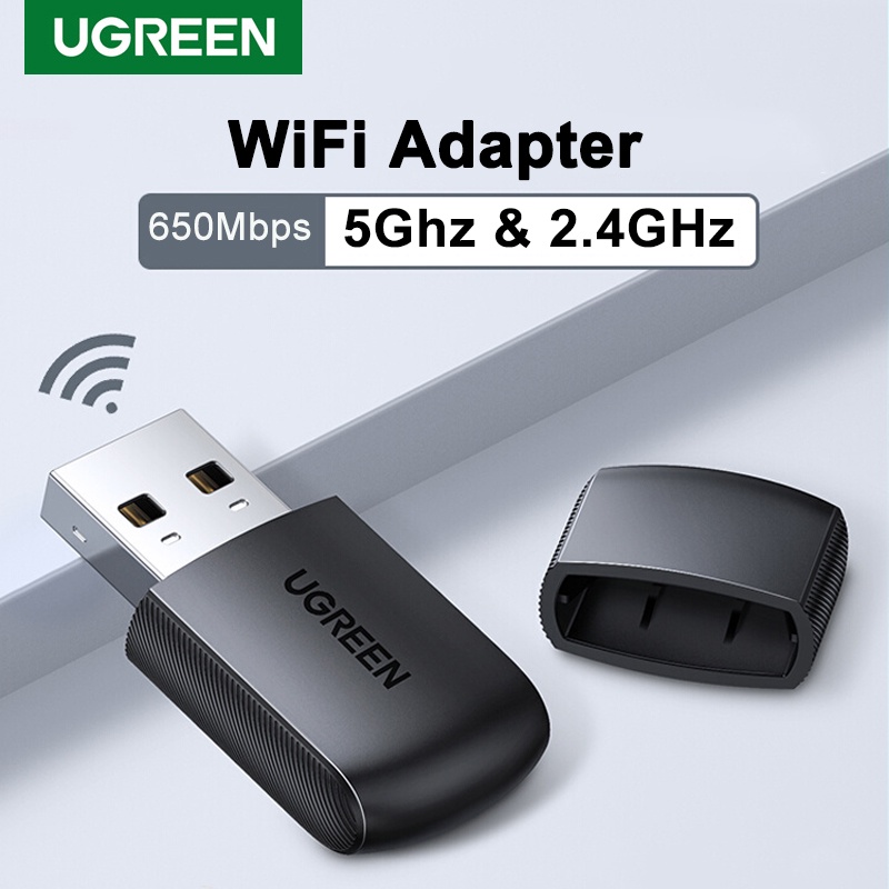 Ugreen 650Mbps WiFi Adapter 5Ghz&2.4GHz Dual-Band USB Ethernet Adapter ...