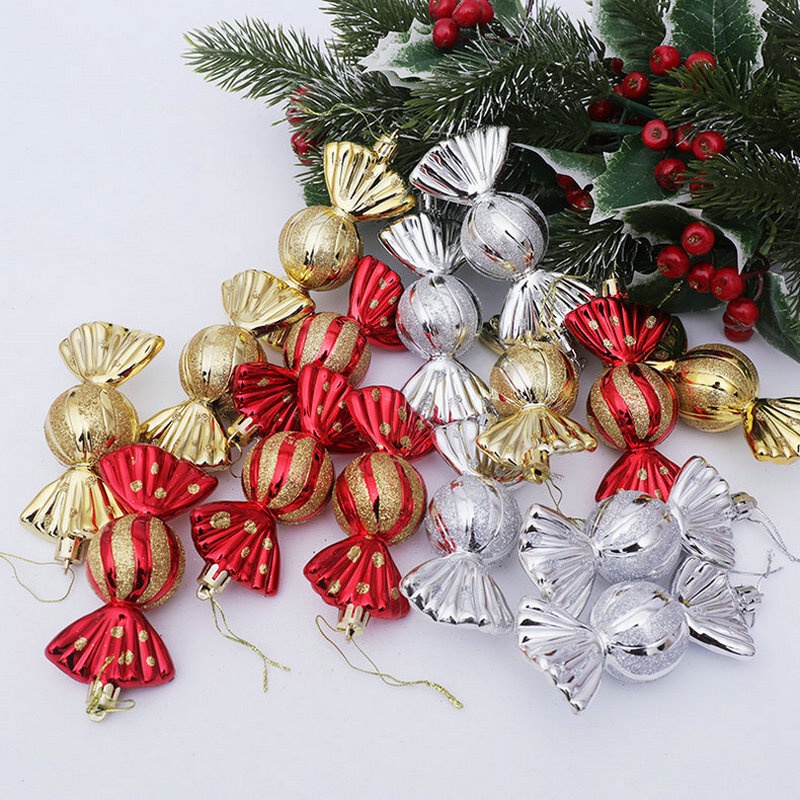 Christmas Candy Shape Pendant Xmas Tree Hanging Ornaments Decor For ...