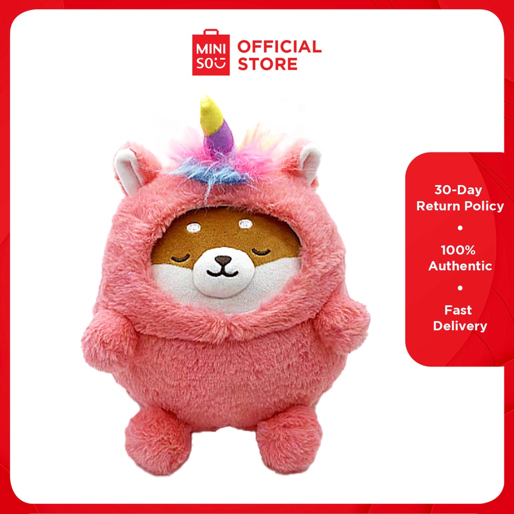 MINISO Mini Family 8.7in. Round Unicorn Plush Toy Red Shiba Inu ...