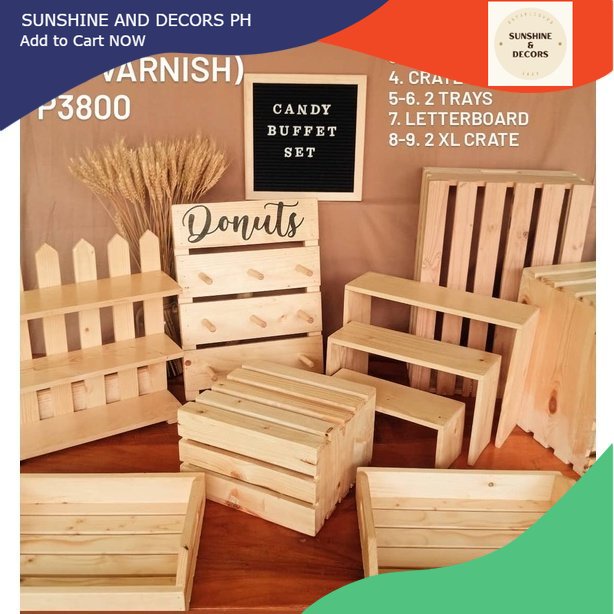 WOODEN DESSERT BUFFET SET (10pcs) 100% GOOD QUALITY PRODUCT Dessert ...