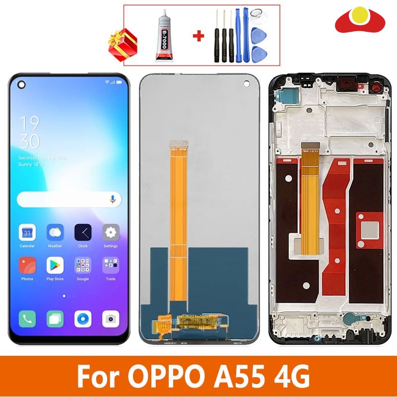 Original LCD For OPPO A55 4G CPH2325 LCD Display Touch Screen Digitizer Replacement | Shopee ...