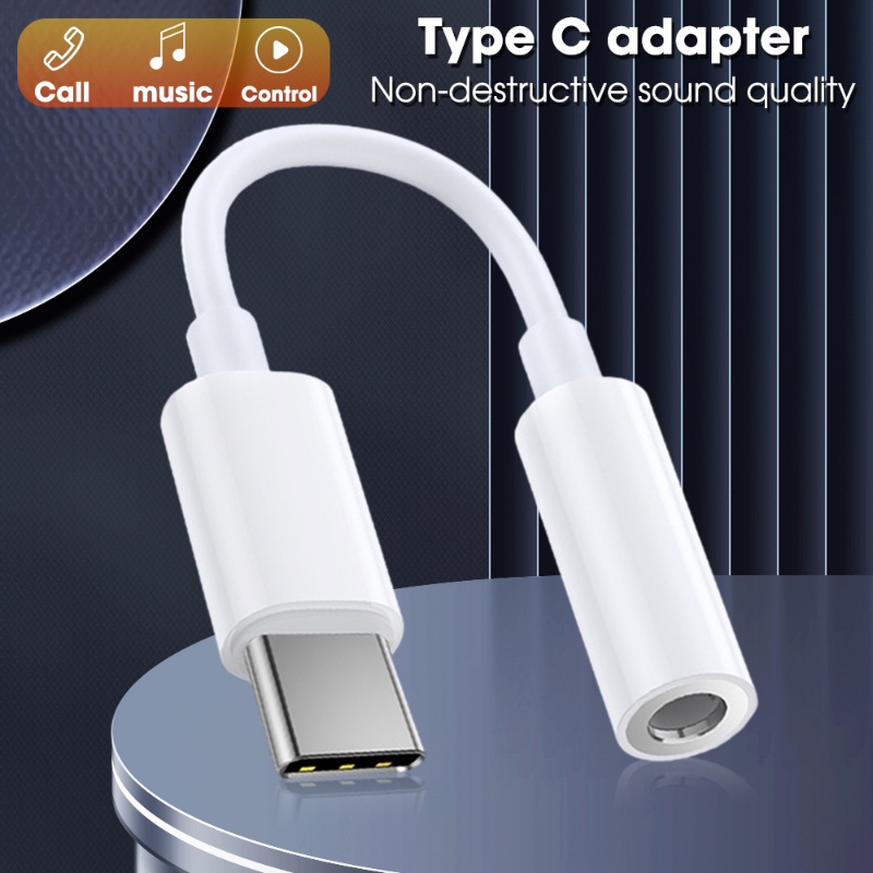 Universal Portable Mini Type-C to 3.5mm Audio Adapter Simple Compact ...