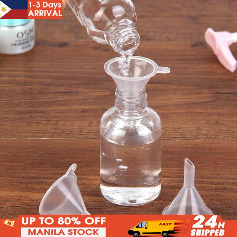 Plastic Bottleneck Bottles Auxiliary Tool Mini Small Funnels for Fill Perfume Liquid Transparent ...
