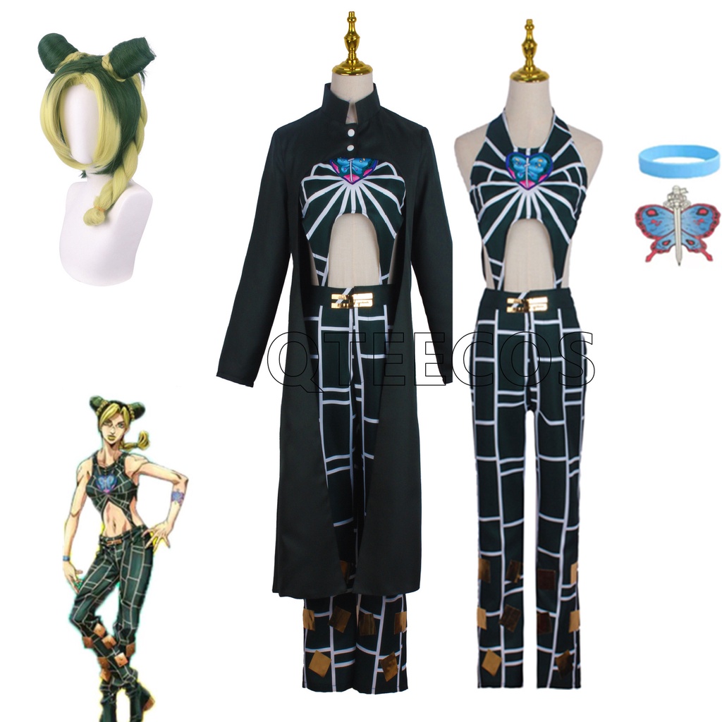 JoJo's Bizarre Adventure Jolyne Cujoh Costume Cosplay Wig Halloween ...