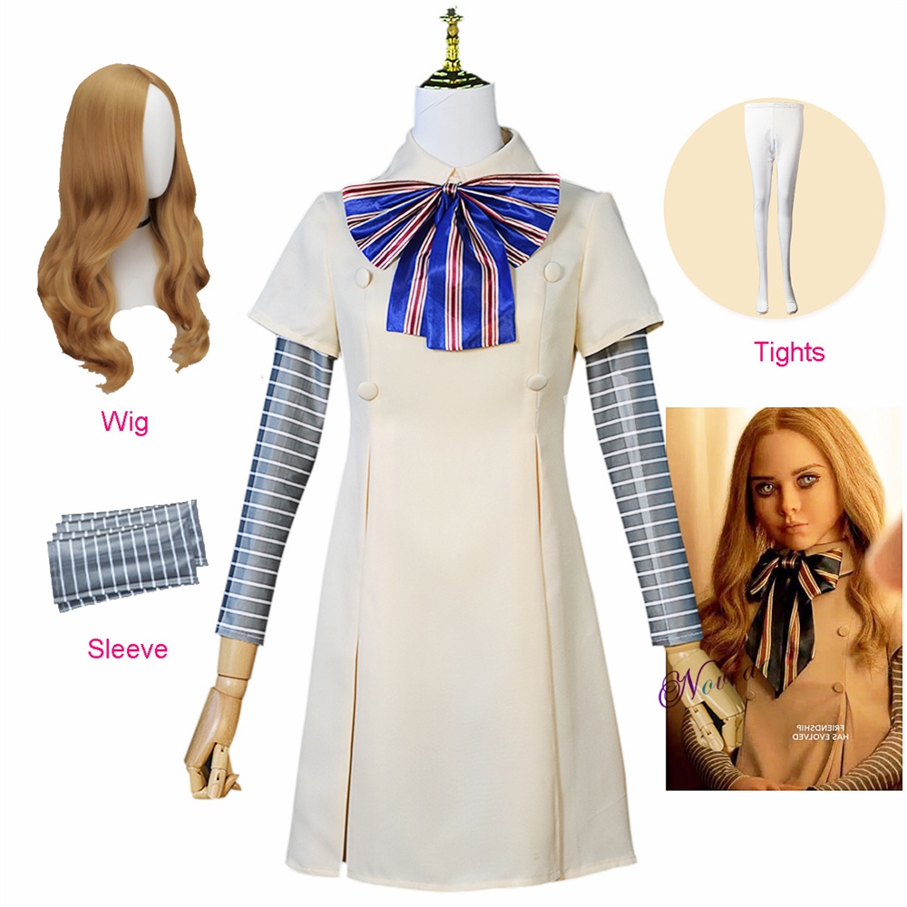 Scary Horror Movie M3GAN Cosplay Costume For Kids Adult AI Doll Robots ...