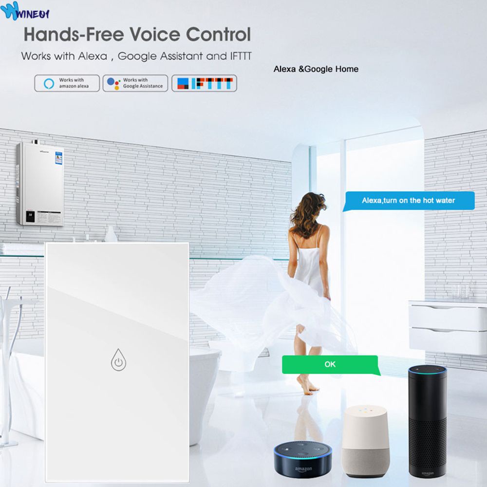 Wifi Water Heater Switch Zero Live Wire 20a Touch Panel Switch App ...