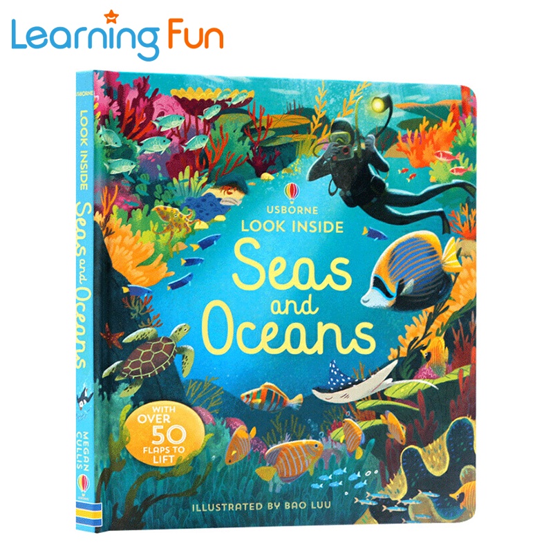 Usborne Look Inside Seas and Oceans English 3D Board Book for Kids ...