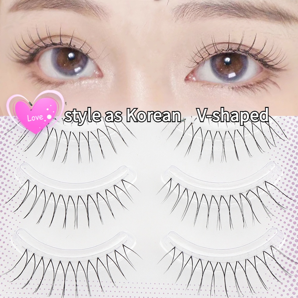 JangWonYoung Korean fake eyelashes V-shaped false eyelashes, natural ...