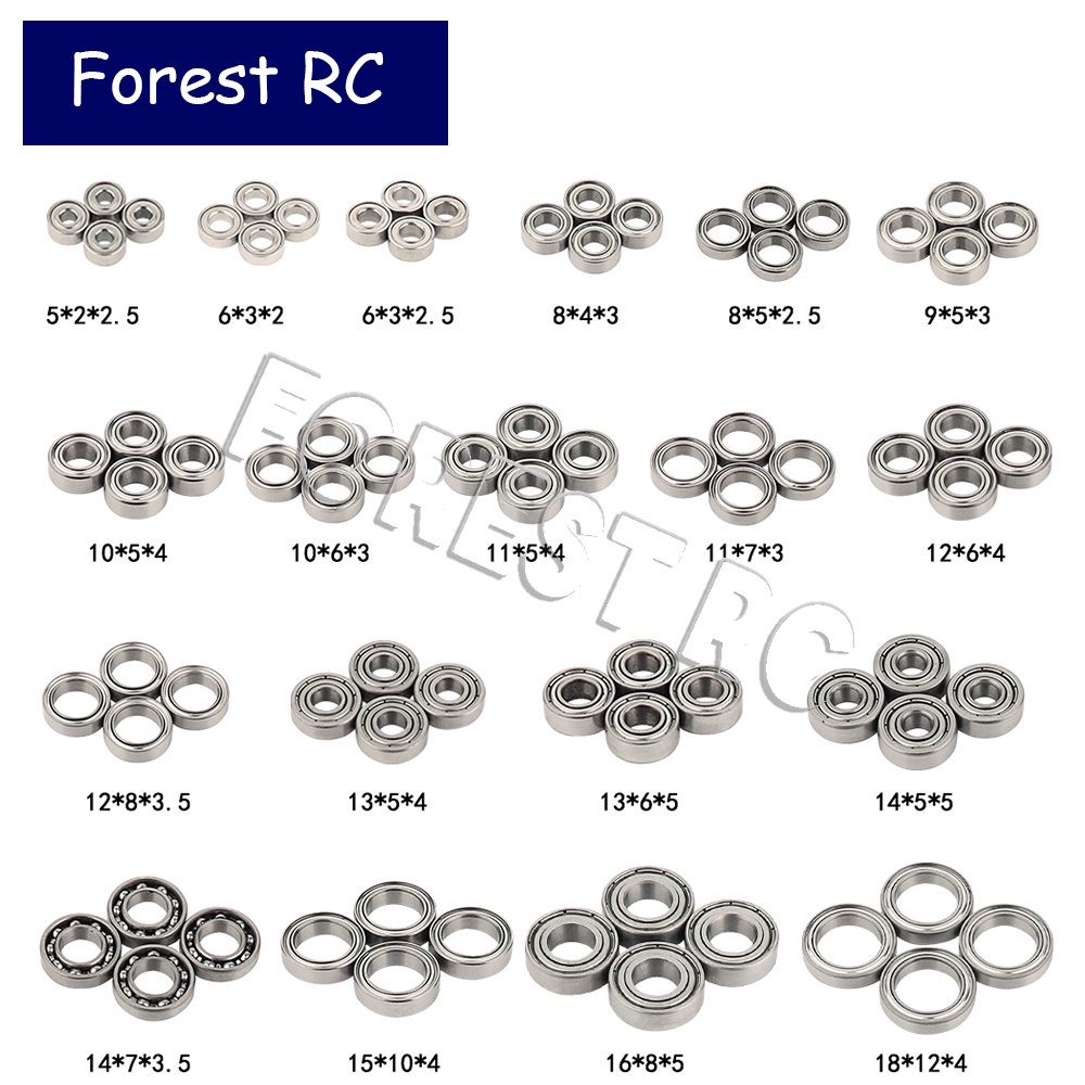 4Pcs RC Metal Ball Bearing for 1/8 1/10 1/12 1/16 1/18 HSP HPI Axial ...