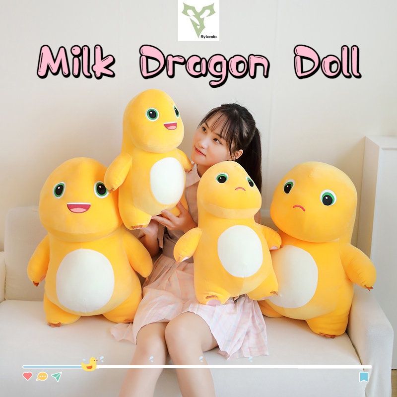 In Stock Milk Dragon Plush Doll Dinosaur Stuff Toys Baby Sleeping ...