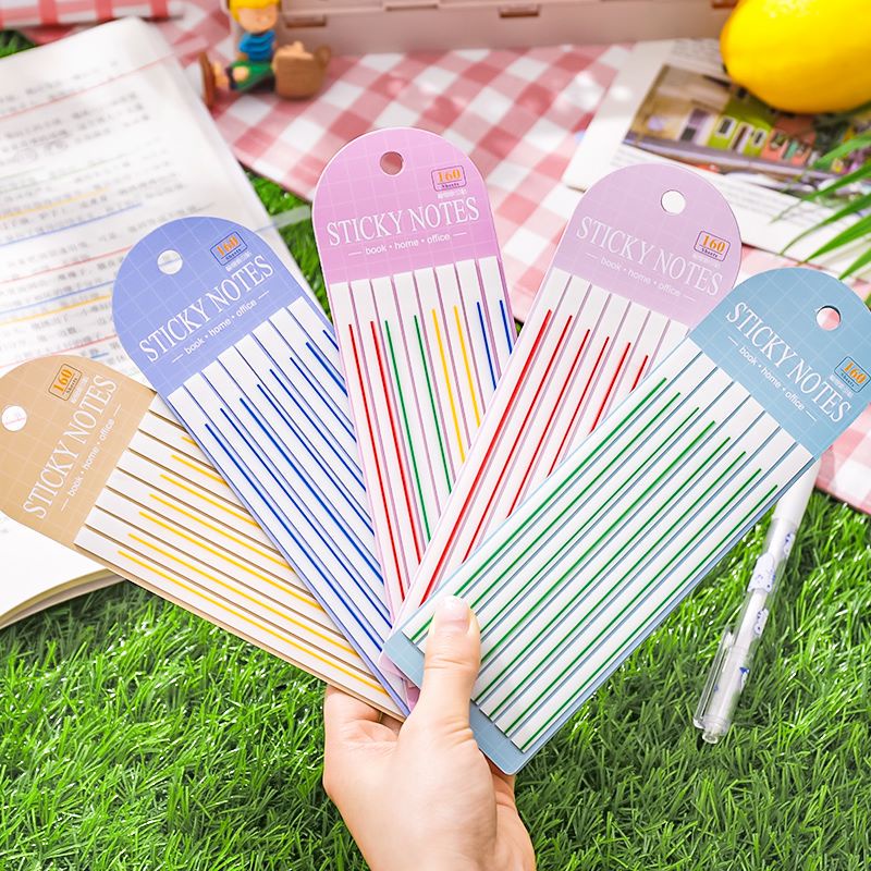 160 Pcs Long Page Markers Sticky Index Tabs Morandi Highlighter Strips ...