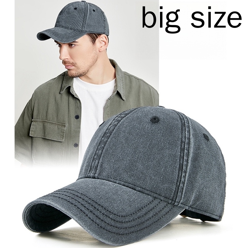 Man Cotton Big Size Baseball Hat Woman Plus Size Sun Caps Male Casual ...