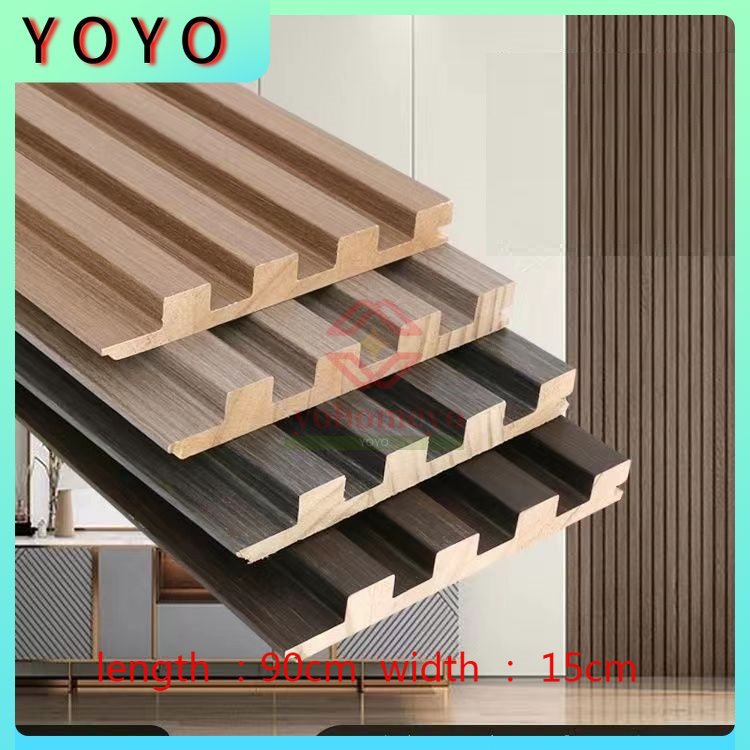 COD Wood Wallpaper Waterproof Grille Design Ecological Board Wallpaper ...