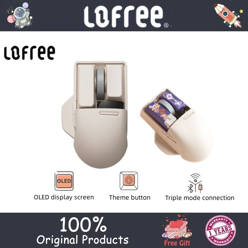 LOFREE 0E909 wired/wireless Bluetooth three connection mouse OLED ...