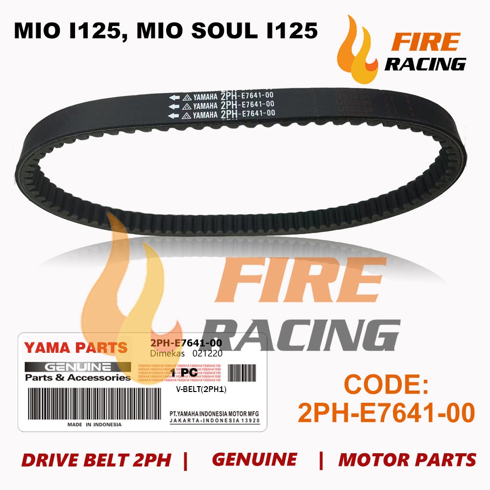 DRIVE BELT 2PH for MIO I125, MIO SOUL I125 #2PH-E7641-00 | Shopee ...