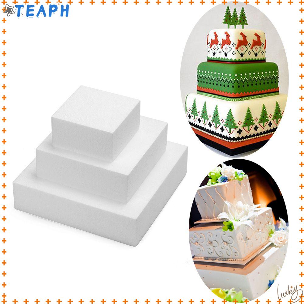 TEAK1PC 4/6/8/ inch DIY Square Cake Bakeware Foam Mould Styrofoam ...