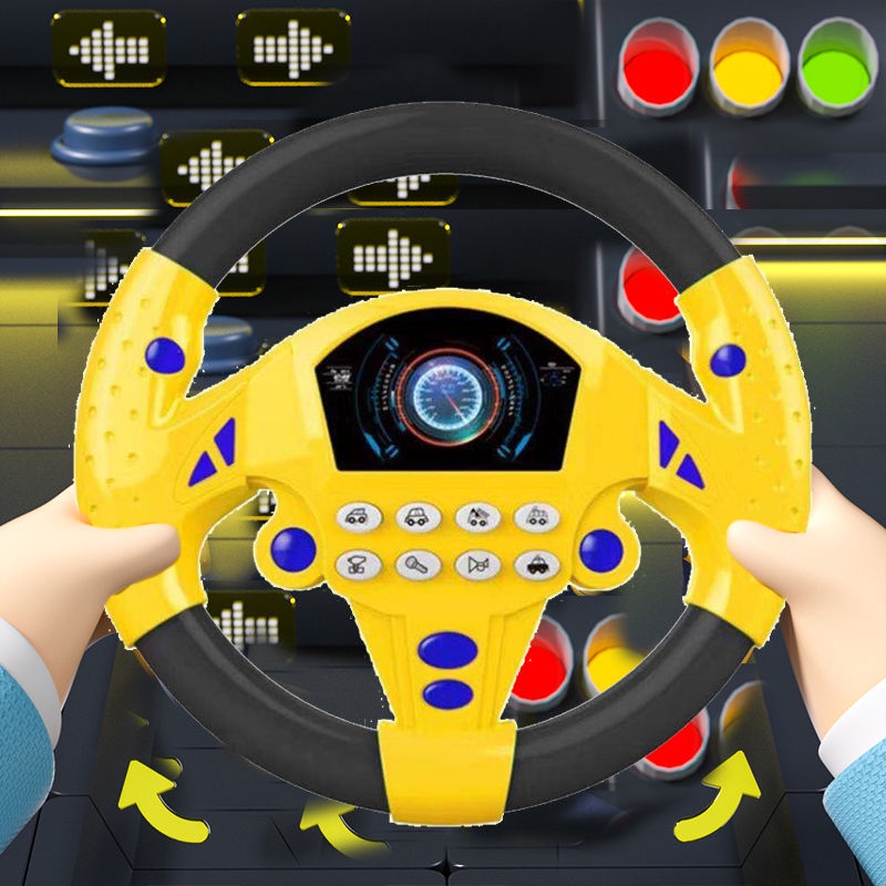 Steering Wheel Music Toy Simulation Car Driving Steering Wheel Children ...