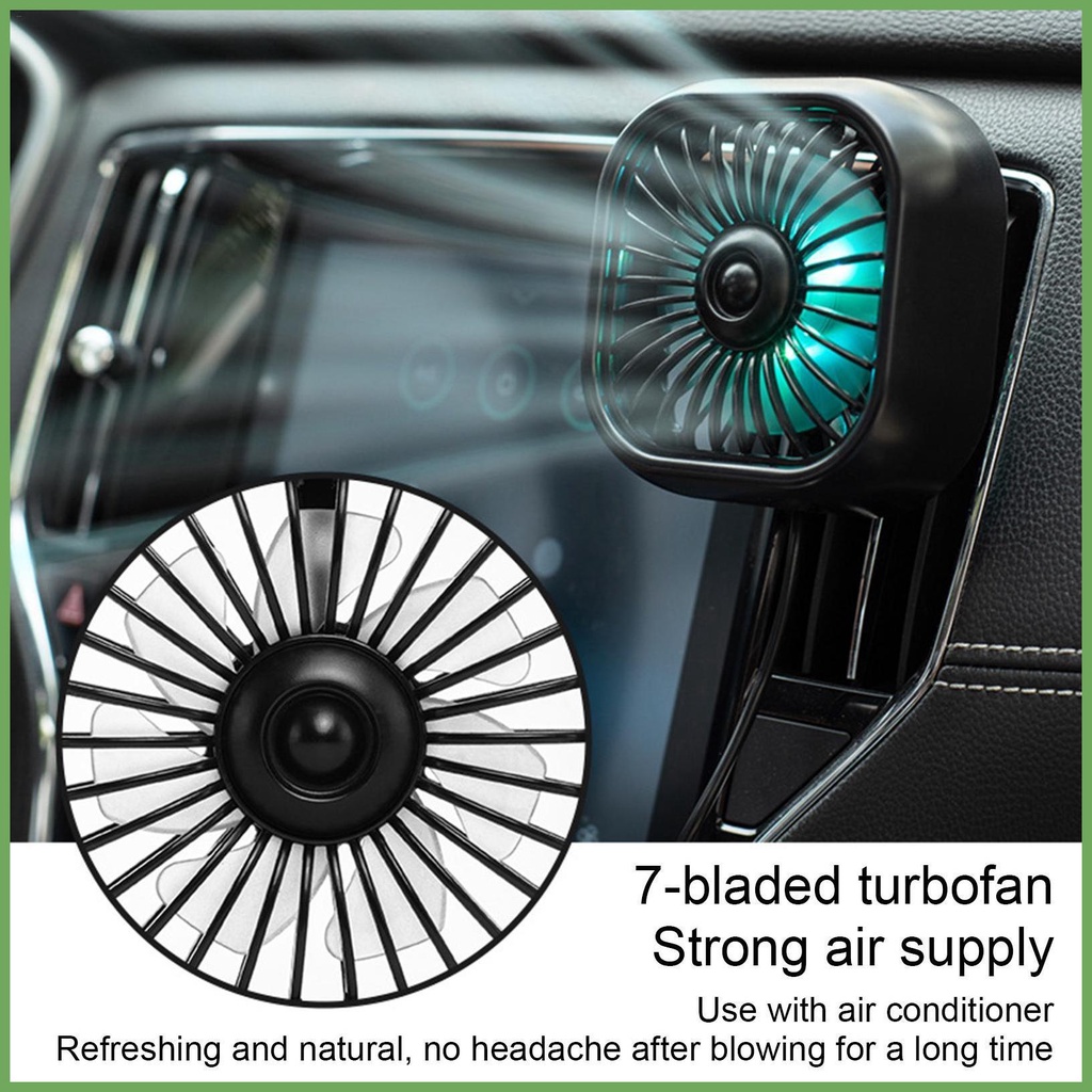 Car Fan Electric Auto Air Vent Mounted Fans Dazzling Color Powerful ...