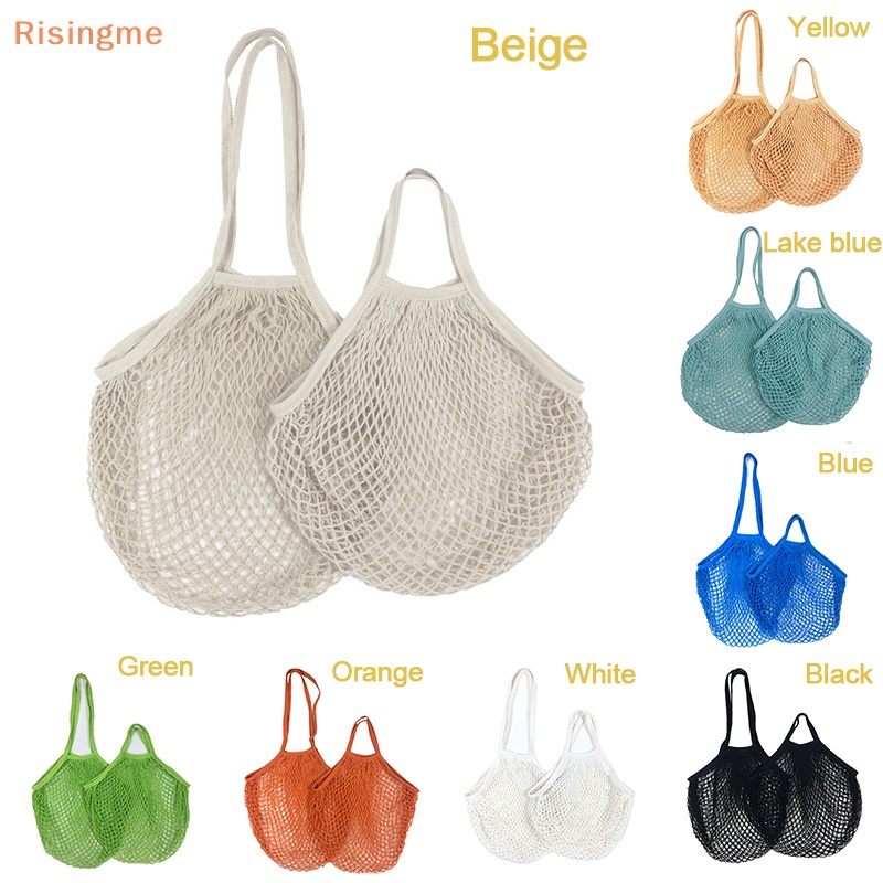 [Risingme] Reusable Grocery Produce Bags Cotton Mesh String Net Tote ...