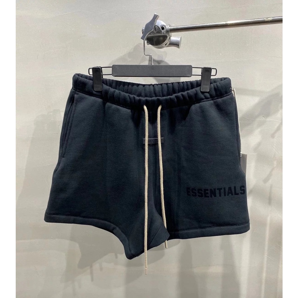 FOG FEAR OF ESSENTIALS Shorts Letter logo Flocking Printing Design ...