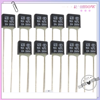 100Pcs Black Square Thermal Fuse RH115/RH130 2A Temperature Switch For ...