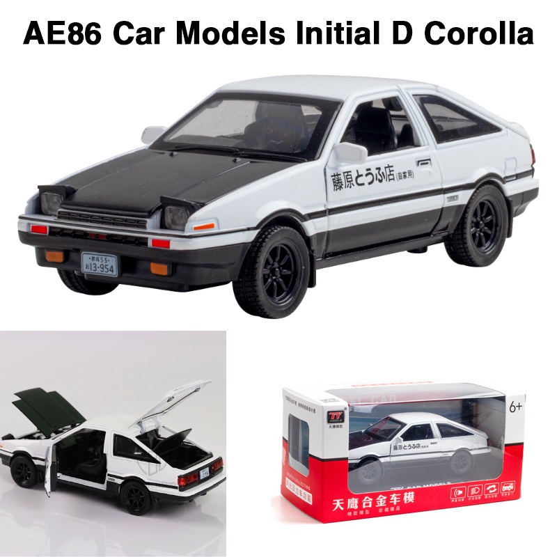 FIGURE CAR DIE CAST INITIAL D TRUENO AE86 (TOYOTA SPRINTER) | Shopee ...
