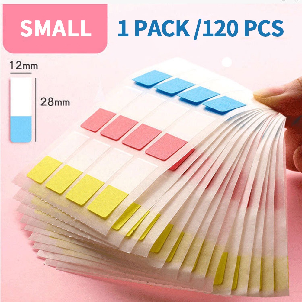 120pcs PET Sheets Index Label Sticker Sticky Notes Writable Reusable ...