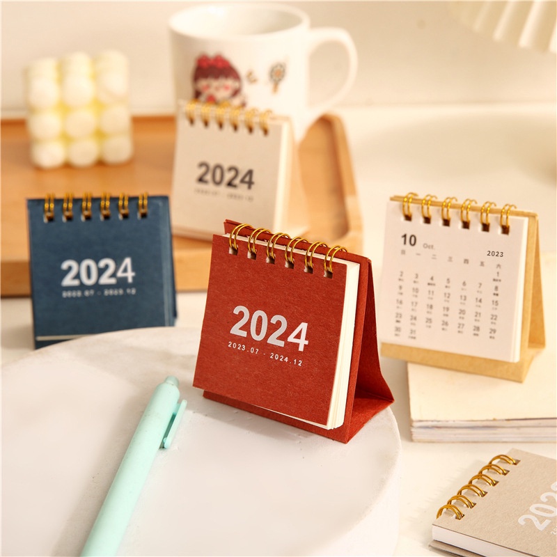 2024 Mini Desktop Small Calendar Office Desktop Small Decoration Small ...