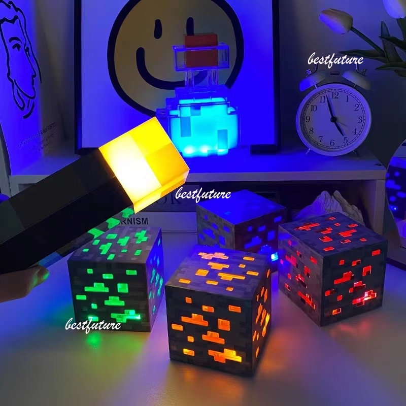 Water Cup Minecraft Torch TNT Enderman Mc Light Color-Changing LED Lamp ...