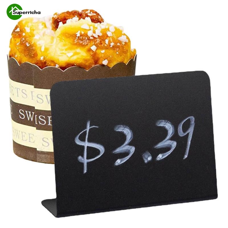 Mini Desktop Signage Price Tag Clip / L-shaped Erasable Blackboard ...