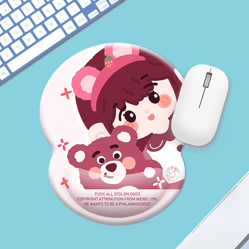 Wristband mouse pad memory cotton cute cartoon mouse pad girls' office ...
