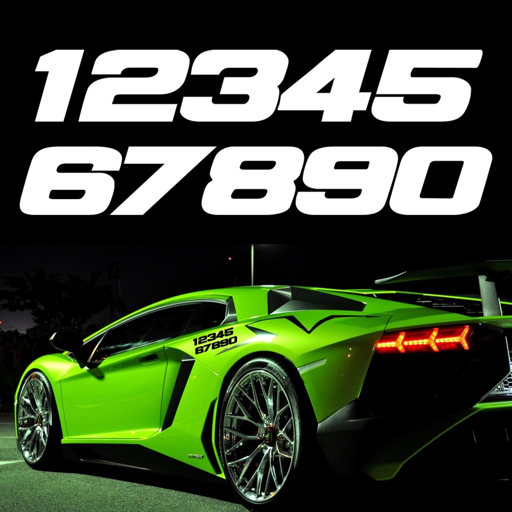 Phone Number 1234567890 Reflective Car Sticker Decor Motorcycle Scooter ...