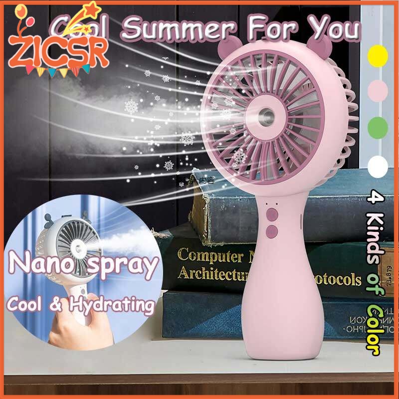 Mini Spray Fan Portable Handheld Cute Fun USB Rechargeable Fans Outdoor ...