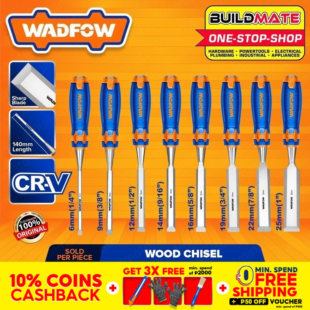 WADFOW Wood Chisel 6mm 9mm To 25mm [SOLD PER PIECE] Wood Carving Flat ...