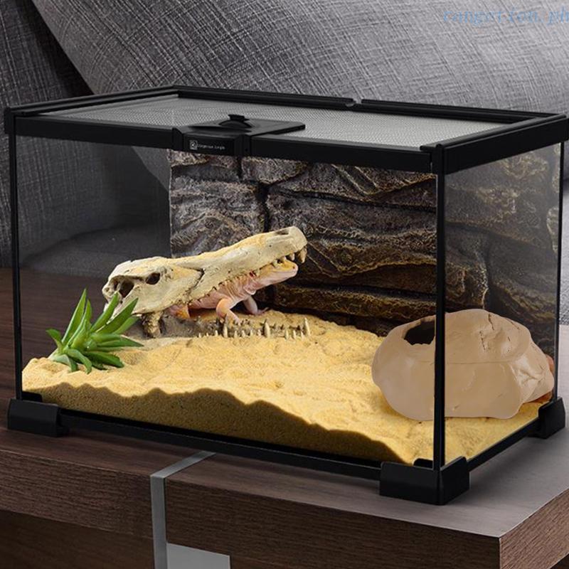 Fish Hiding Rock Cave Reptile Hide Habitat Decorations for Lizard Gecko ...