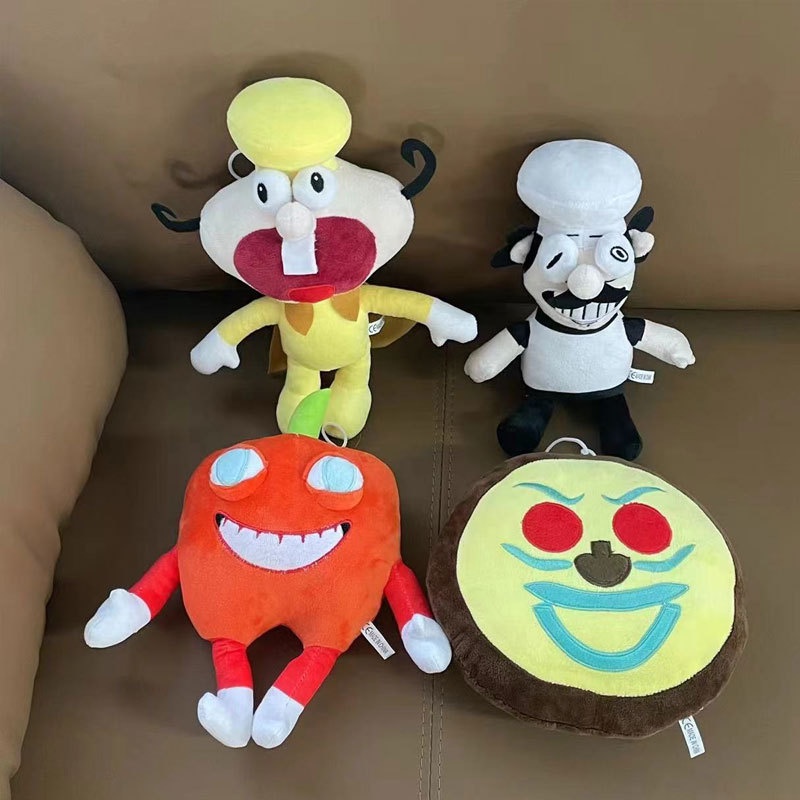 Pizza Tower Plush Toy Peppino Pepperman Pizza Face Tomato Toppin ...