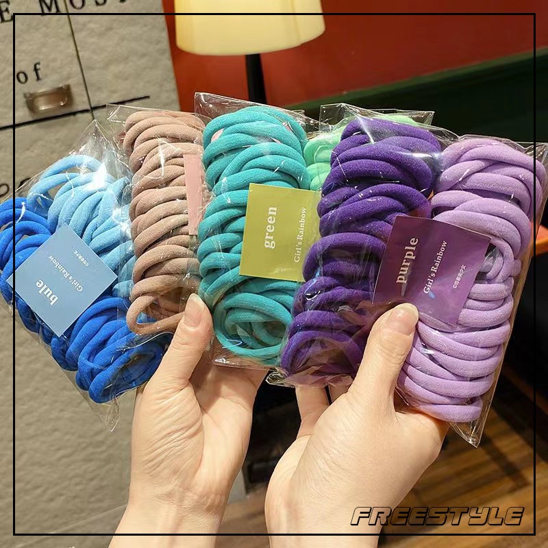 50Pcs Gradient Hair Bands Seamlessly Connected To High Stretch Candy ...