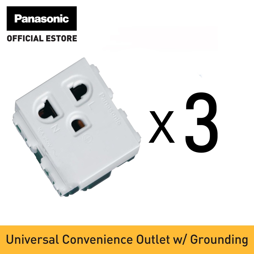 Panasonic WEG1191K-5 Universal Convenience Outlet w/ Grounding - 3 ...