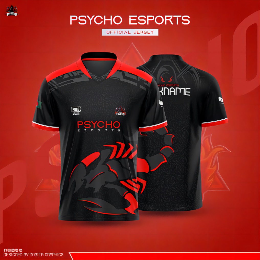 (TAOYOU) Esport Jersey Ph Psycho Esports Official Jersey Pubg Ml Design ...
