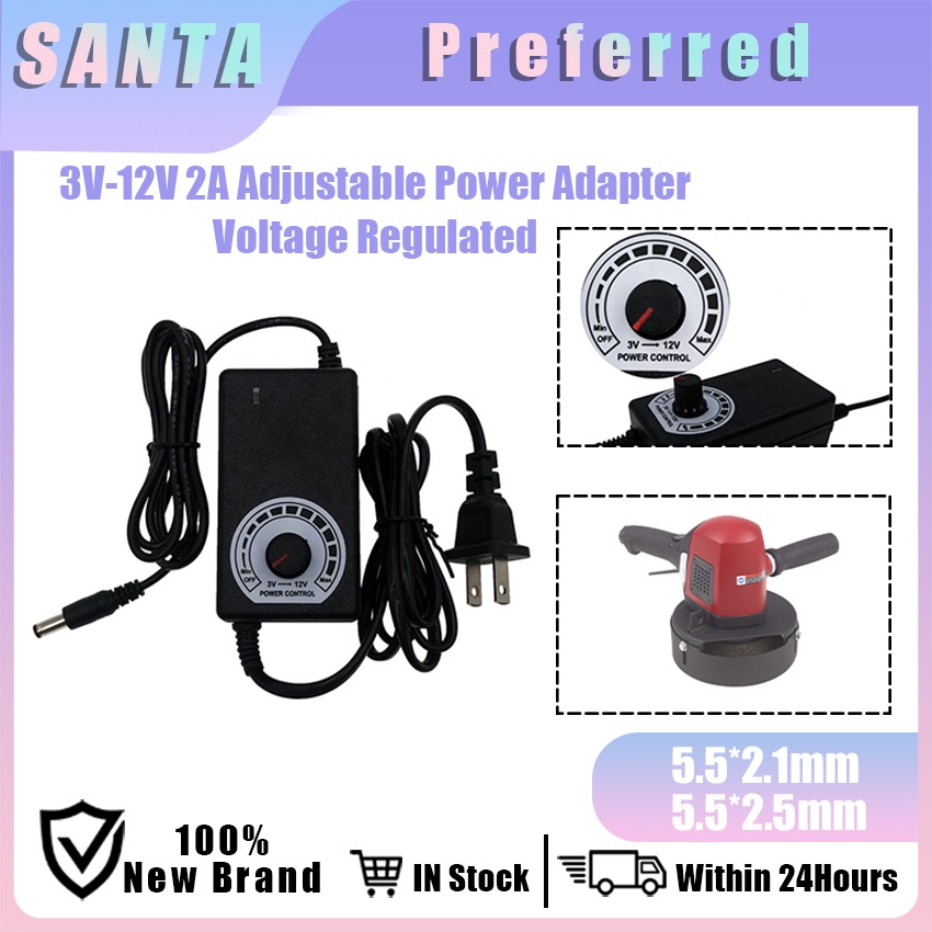 3V-12V Adjustable ON/OFF Adapter 100-220V 50-60Hz US Plug Adjustable ...