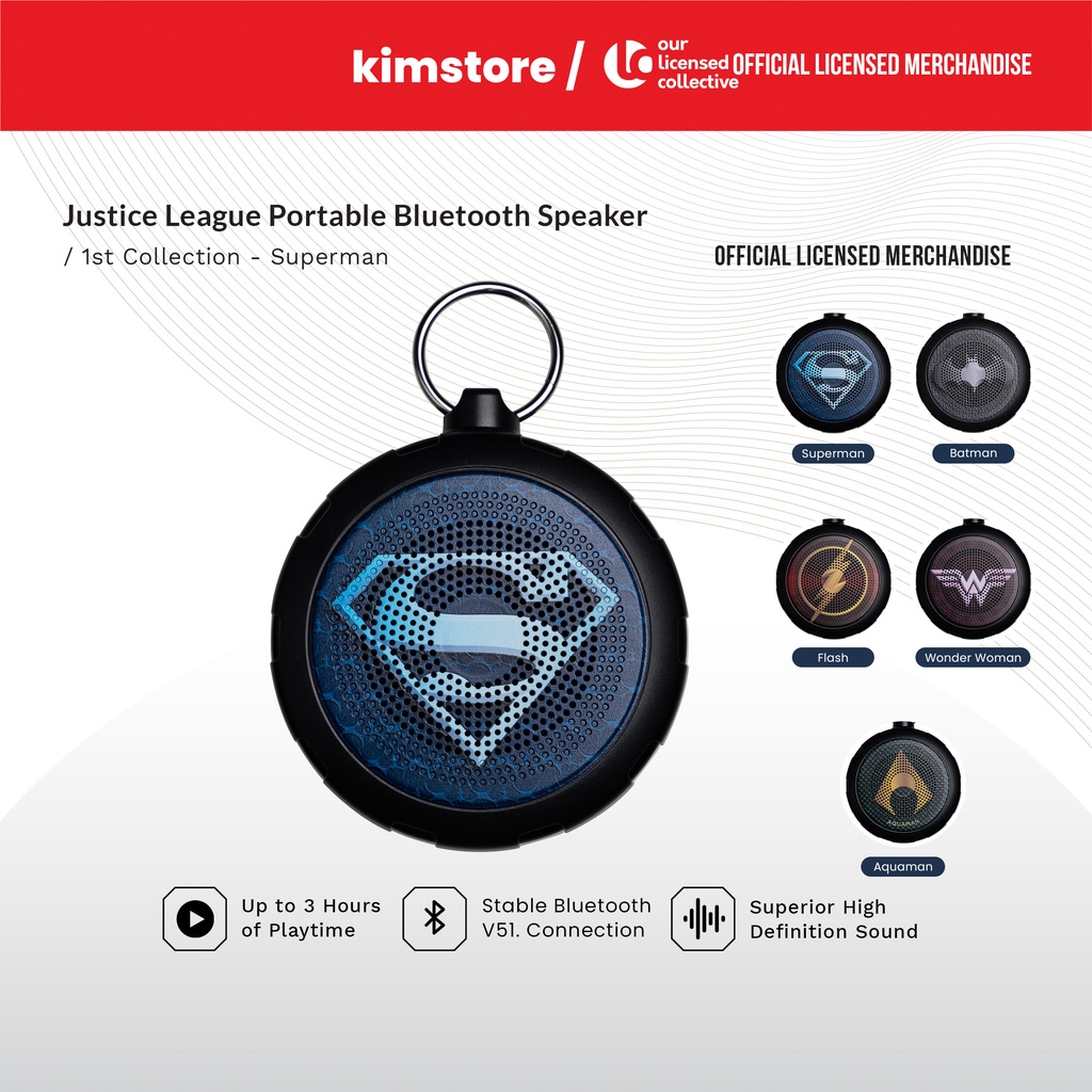 OLC Justice League Portable Bluetooth Speaker 1st Collection | Shopee ...