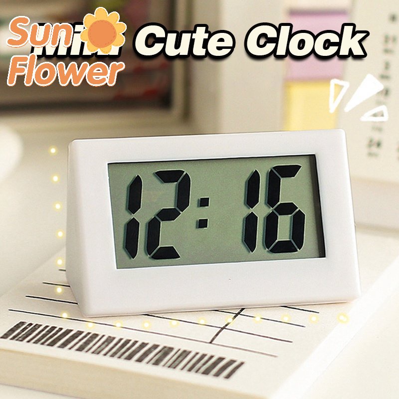 Digital Alarm Clocks Desktop Silent Mini Clock with Battery Student ...