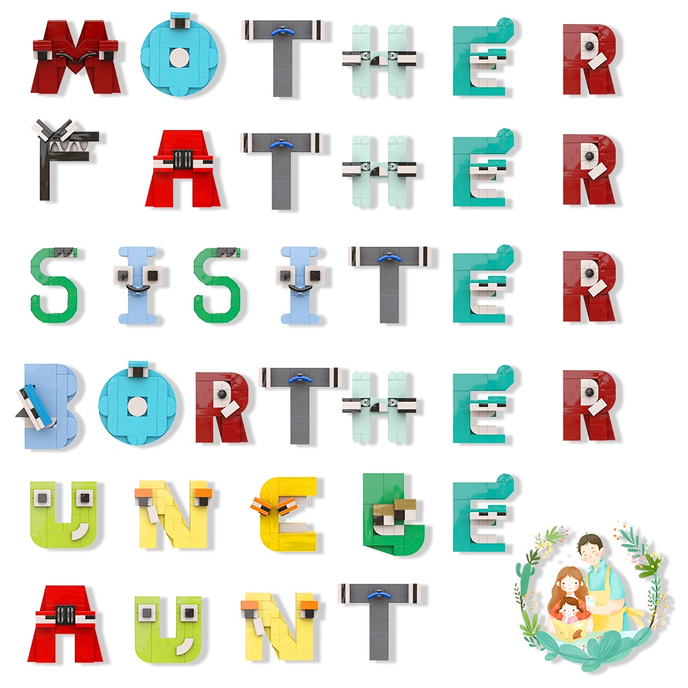 Alphabet Lore 26 Alphabet Combinations DIY Creative 951 Pieces for Kids ...