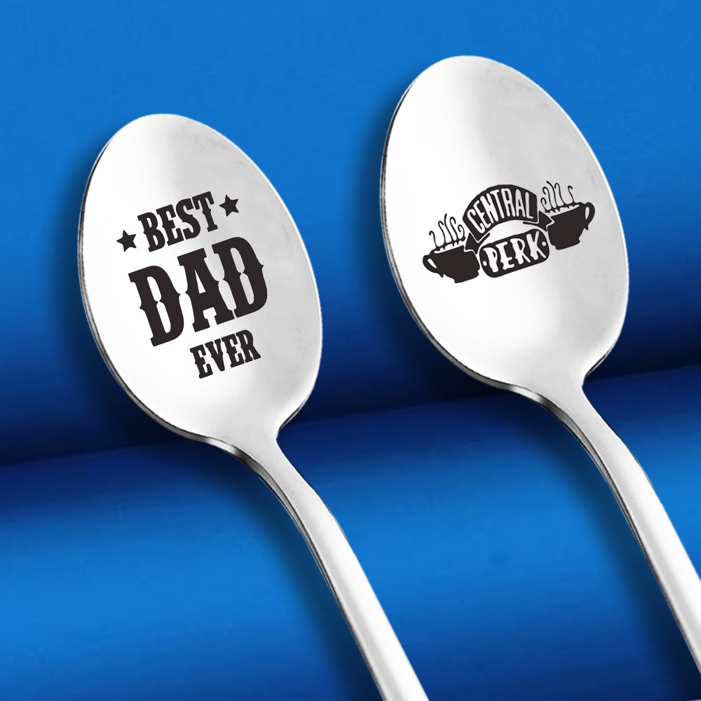 Stainless Steel Spoon Best Dad Papa Boss Family Cutlery Gift for Father ...