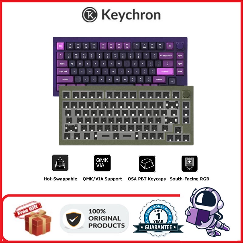 Keychron Q1 Pro QMK/VIA dual mode wired/Wireless Bluetooth 75% ...