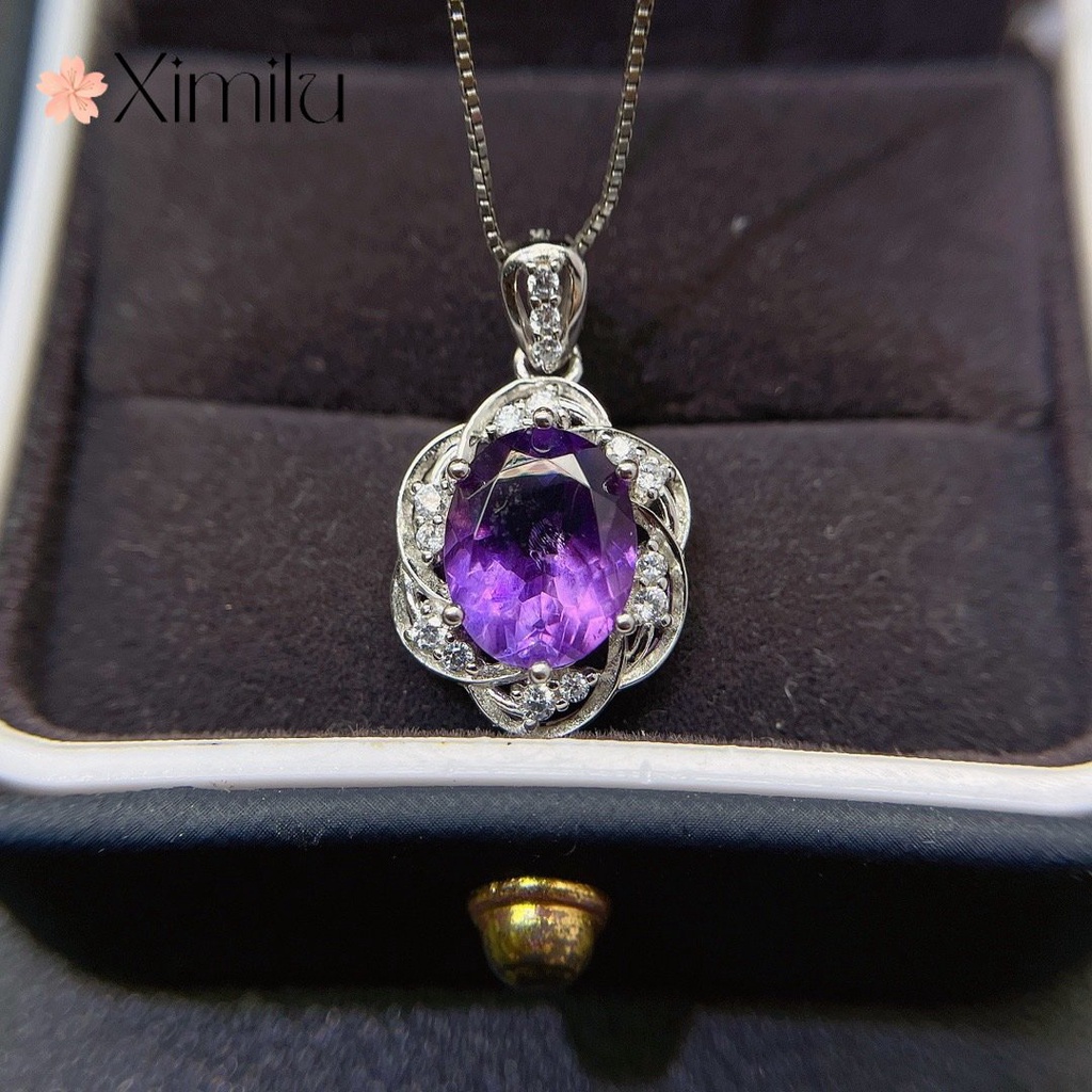 XIMILU⭐ Original Luxury Profound Amethyst Full Diamond Pendant Female ...