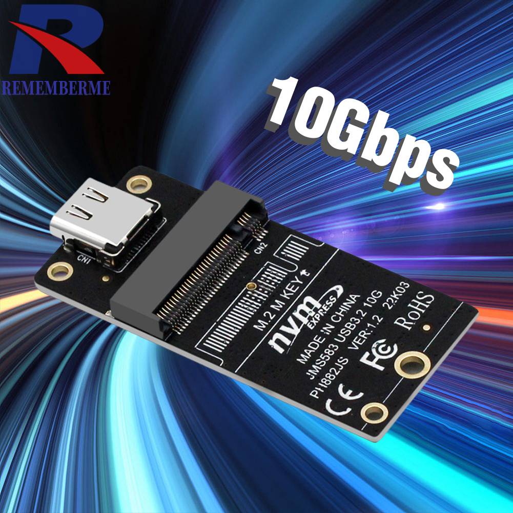 NVME M.2 To Type-C SSD Enclosure Adapter Card 10Gbps Support 2230 2242 ...