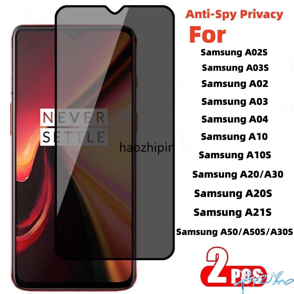 2Pcs Anti-Spy Privacy Tempered Glass Samsung A20 A30 A03 A02 A04 A02S A03S A10 A10S A20S A21S ...